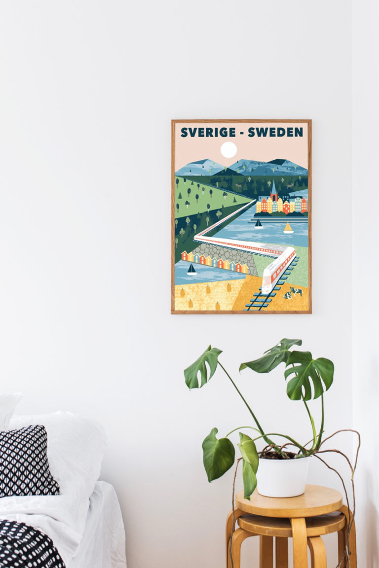 All aboard by Ruut Joensuu, Poster 50 x 70 cm - Come To Sweden