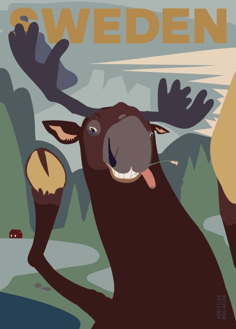 Swedish selfie by Agnieszka Węglarska, Poster 50 x 70 cm - Come To Sweden